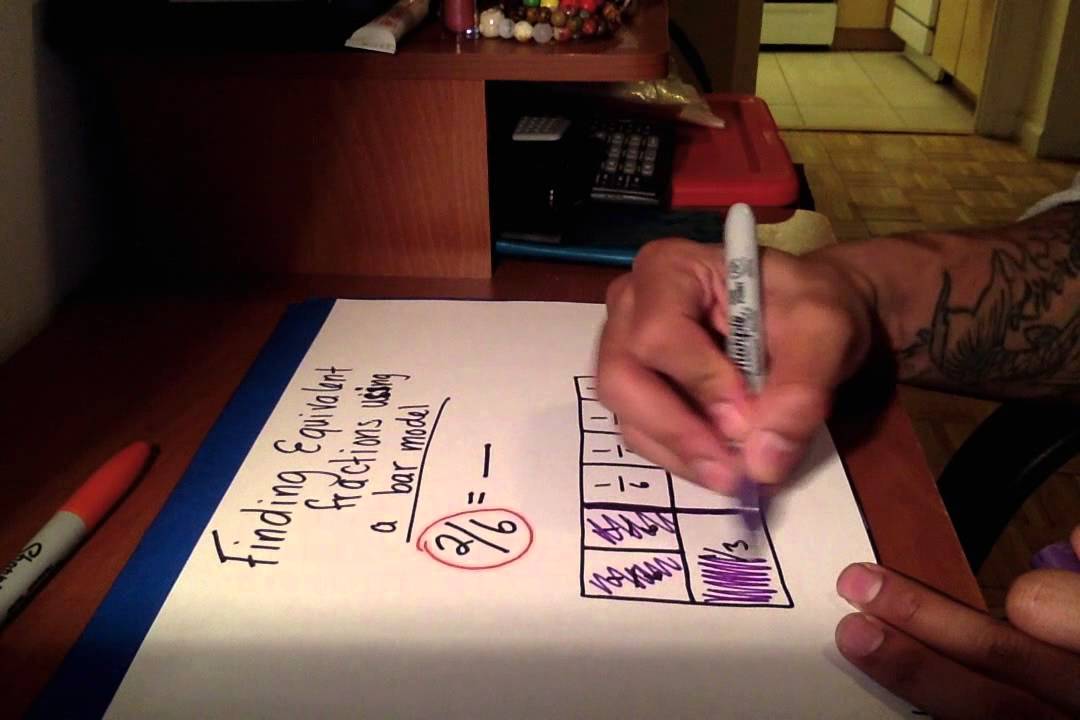 Finding Equivalent Fractions using a Bar Model - YouTube