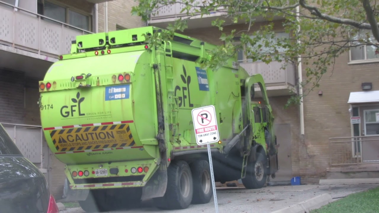GFL Garbage Truck front end loader - YouTube
