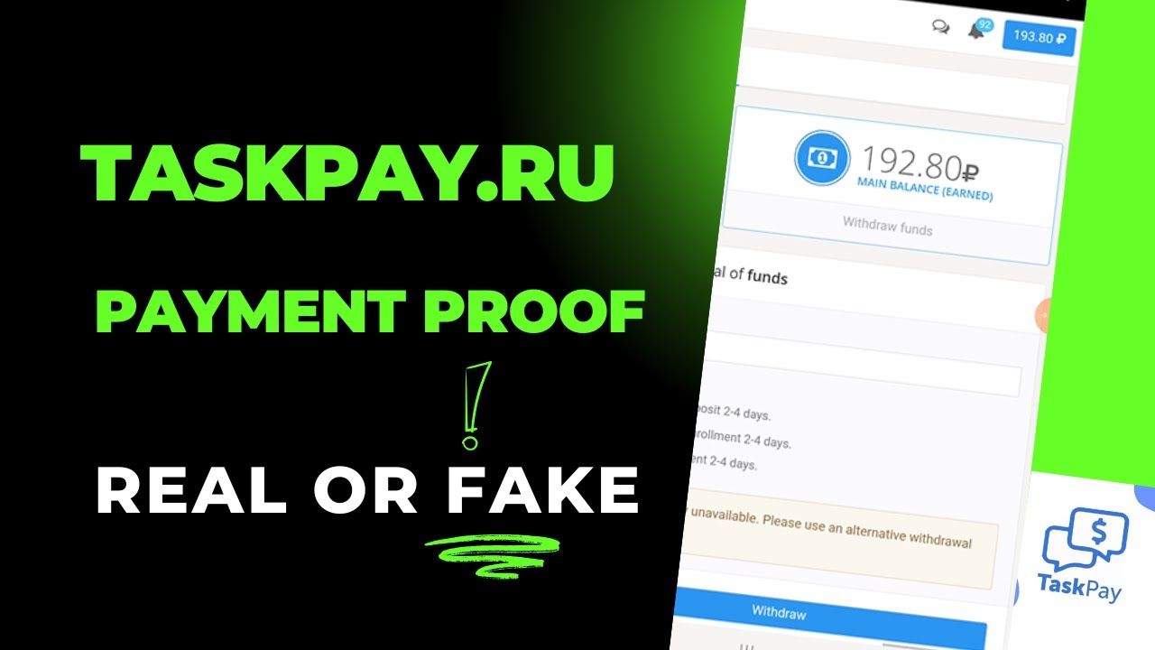 Taskpay.Ru Real Or Fake - Taskpay Payment Proof | Taskpay.ru Review - YouTube