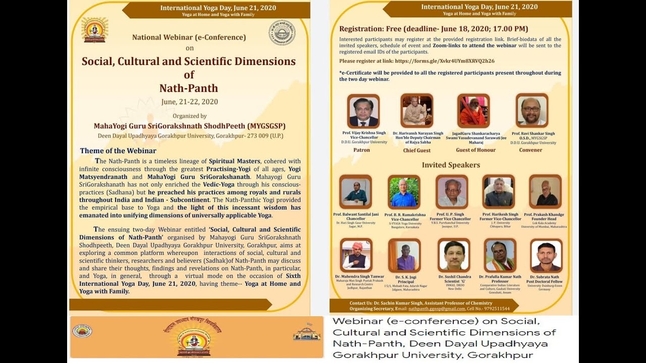 SOCIAL,CULTURAL AND SCIENTIFIC DIMENSIONS OF 'NATH PANTH'#E-CONFERENCE ...