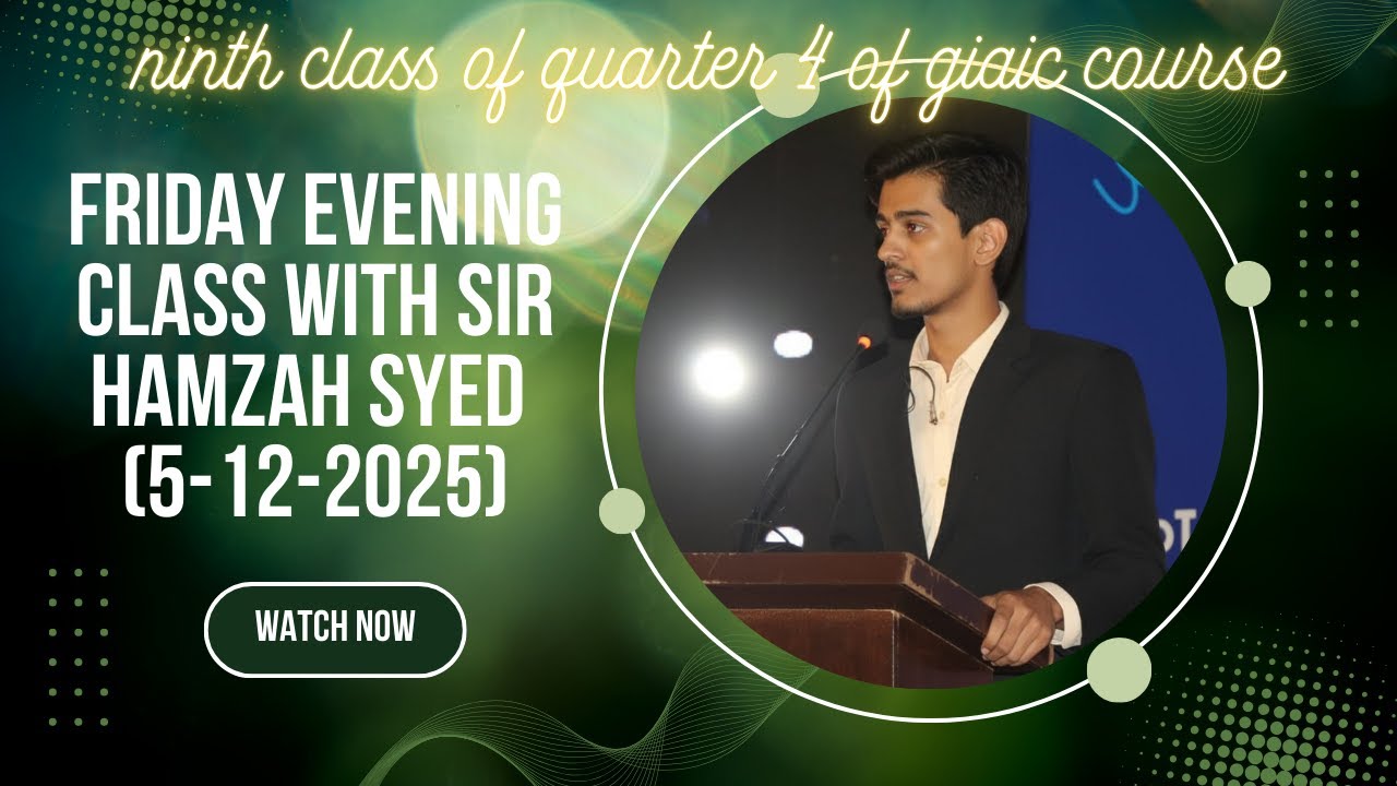 This Friday evening with sir Hamzah Syed - YouTube
