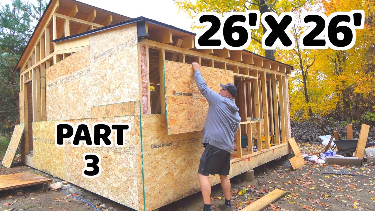 One Man Insulated Workshop Build - Part 3 - YouTube