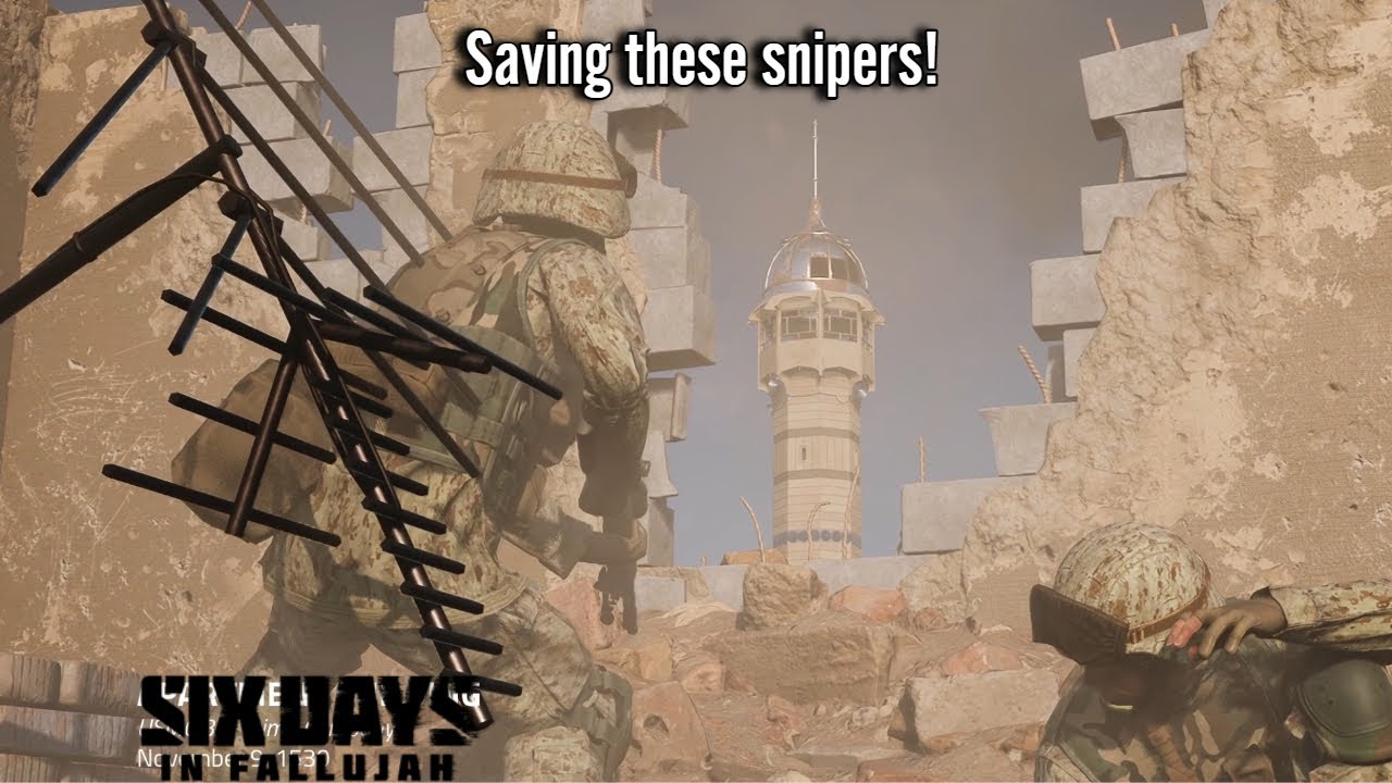 Snipers got pinned down! Six days in Fallujah - YouTube
