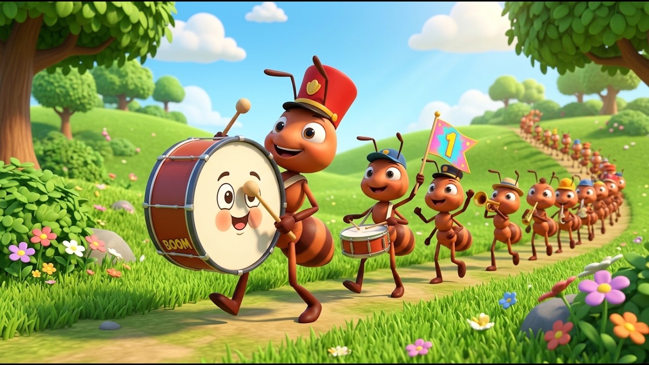 The Ants Go Marching | Fun Counting & Action Song for Kids | March ...