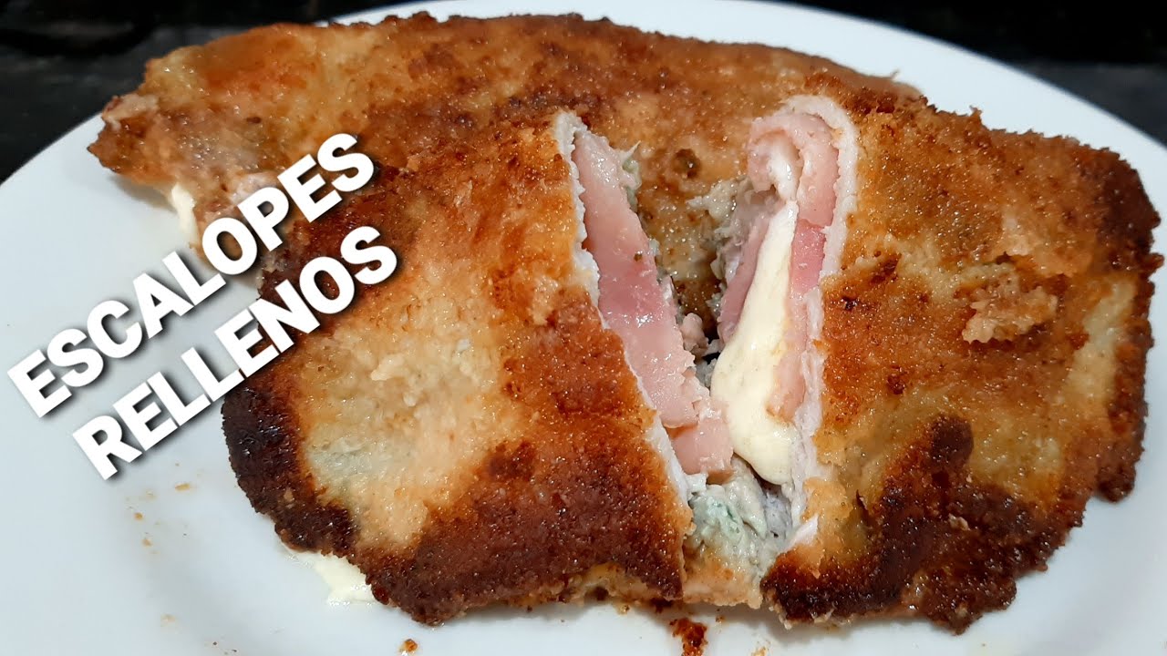 😋COMO HAGO ESCALOPES DE LOMO DE CERDO RELLENOS | Ensalada receta fácil ...