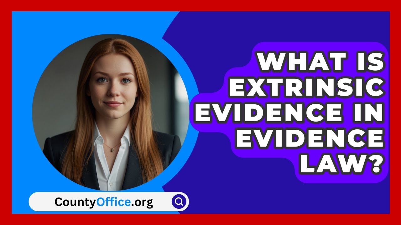 What Is Extrinsic Evidence In Evidence Law? - CountyOffice.org - YouTube