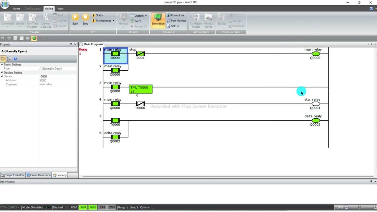 IDEC PLC WINDLDR [ STAR/DELTA ] PROGRAMMING - YouTube