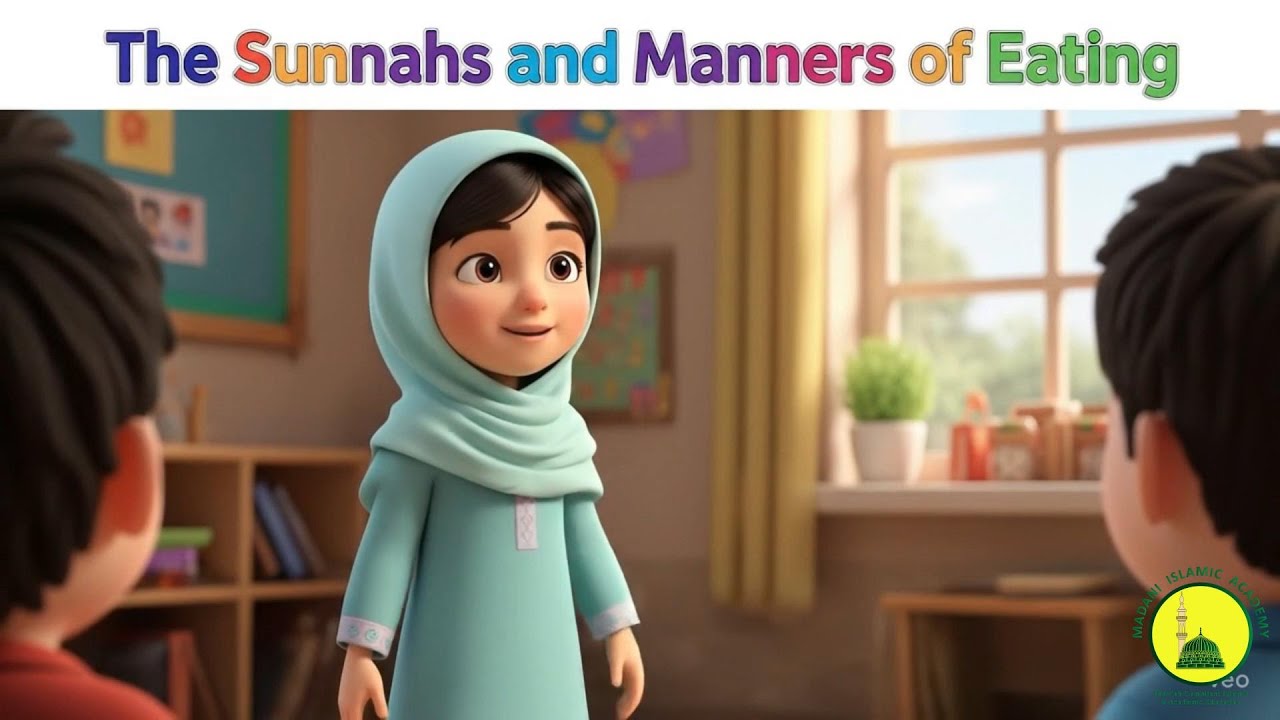 Ayesha Learns Sunnah Manners of Eating | Islamic Cartoon for Kids ...