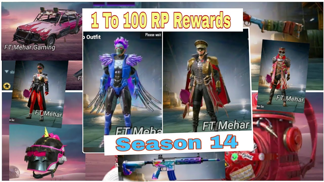 Season 14 1 To 100 Rp Rewards | New Season 14 All Leaks | Ft Mehar ...