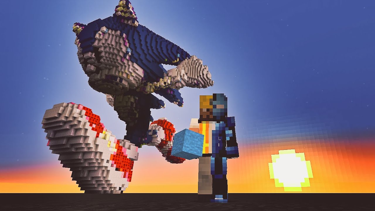 Building a GIANT SONIC THE HEDGEHOG Sculpture in Minecraft ...