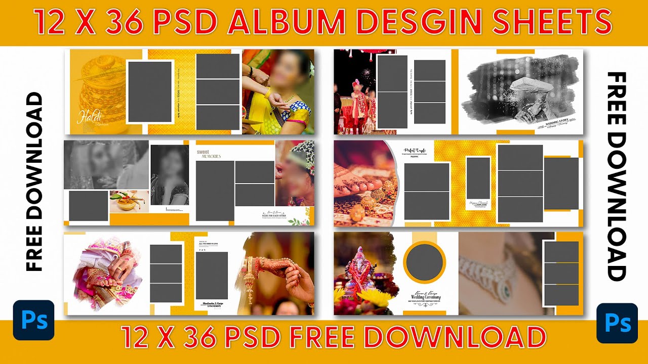 12x36 FREE PSD ALBUM SHEET 2024 | NEW 12X36 PSD | MEHRA STUDIOz - YouTube