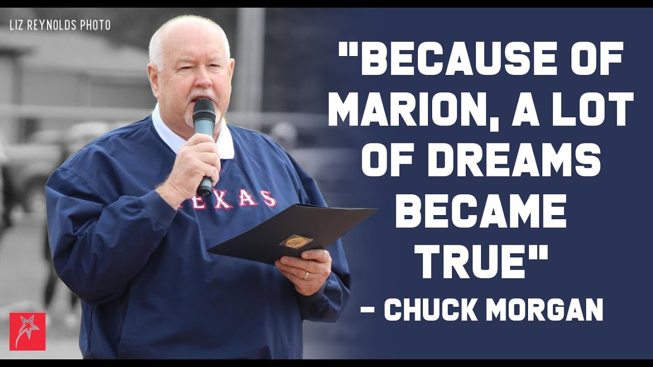 Texas Rangers VP Chuck Morgan honored by his hometown - YouTube