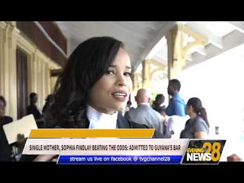 SINGLE MOTHER SOPHIA FINDLAY BEATING THE ODDS ADMITTED TO GUYANAS BAR ...