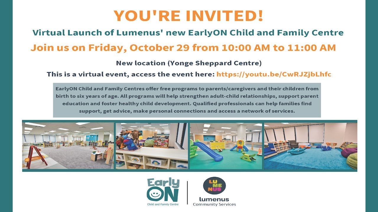 Virtual launch of the new EarlyON Child & Family Centre - YouTube