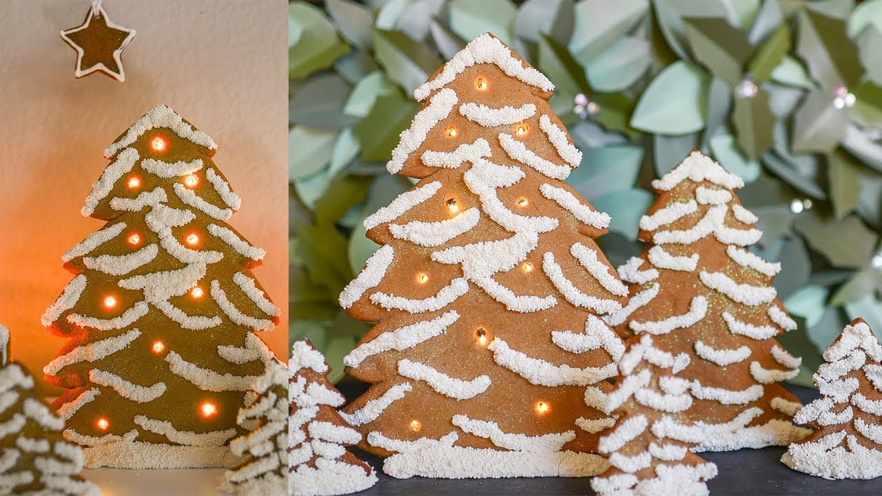LED Light Up Gingerbread Tree Tutorial - YouTube