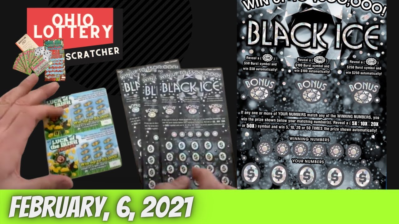 Ohio Lottery Scratch Off tickets! Black Ice $10.00 Scratch Off - YouTube