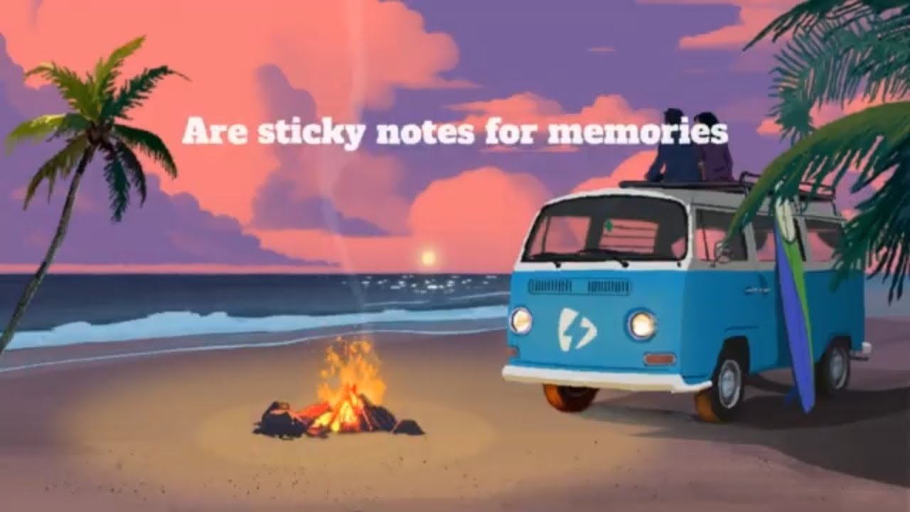 "Sticky Notes For Memories" Original Song, Lyric Visualiser - YouTube