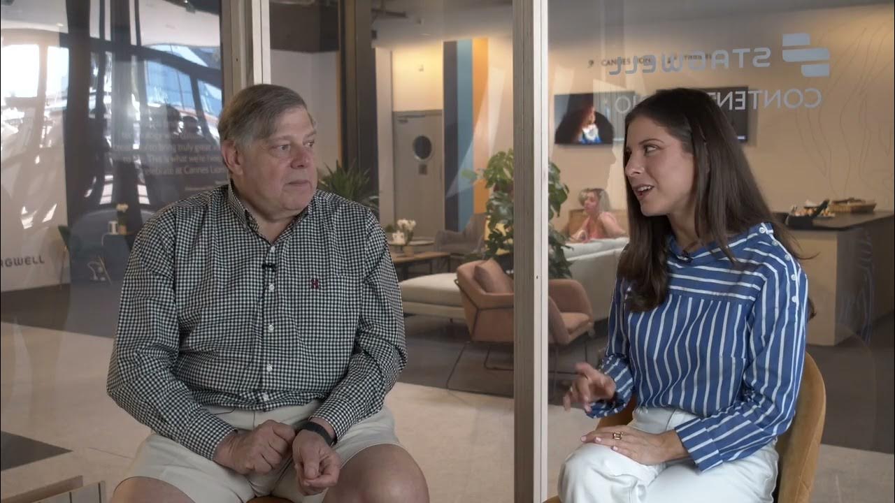 From the Cannes Speakers' Lounge: Stagwell CEO Mark Penn and Axios Media Reporter Sara Fischer ...
