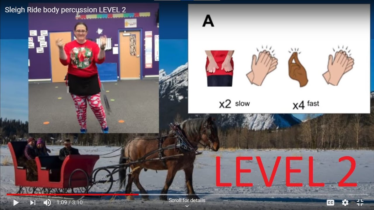 Sleigh Ride body percussion LEVEL 2 - YouTube