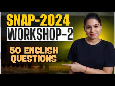 FREE 2024 SNAP ENGLISH WORKSHOP-2 | Booster REVISION COURSE - YouTube