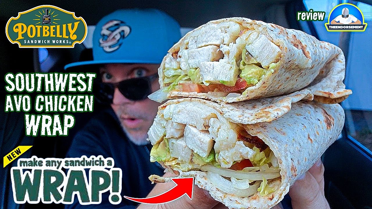 Potbelly® Southwest AVO Chicken Wrap Review! 🥑🐔🌯| Make ANY Sandwich A ...
