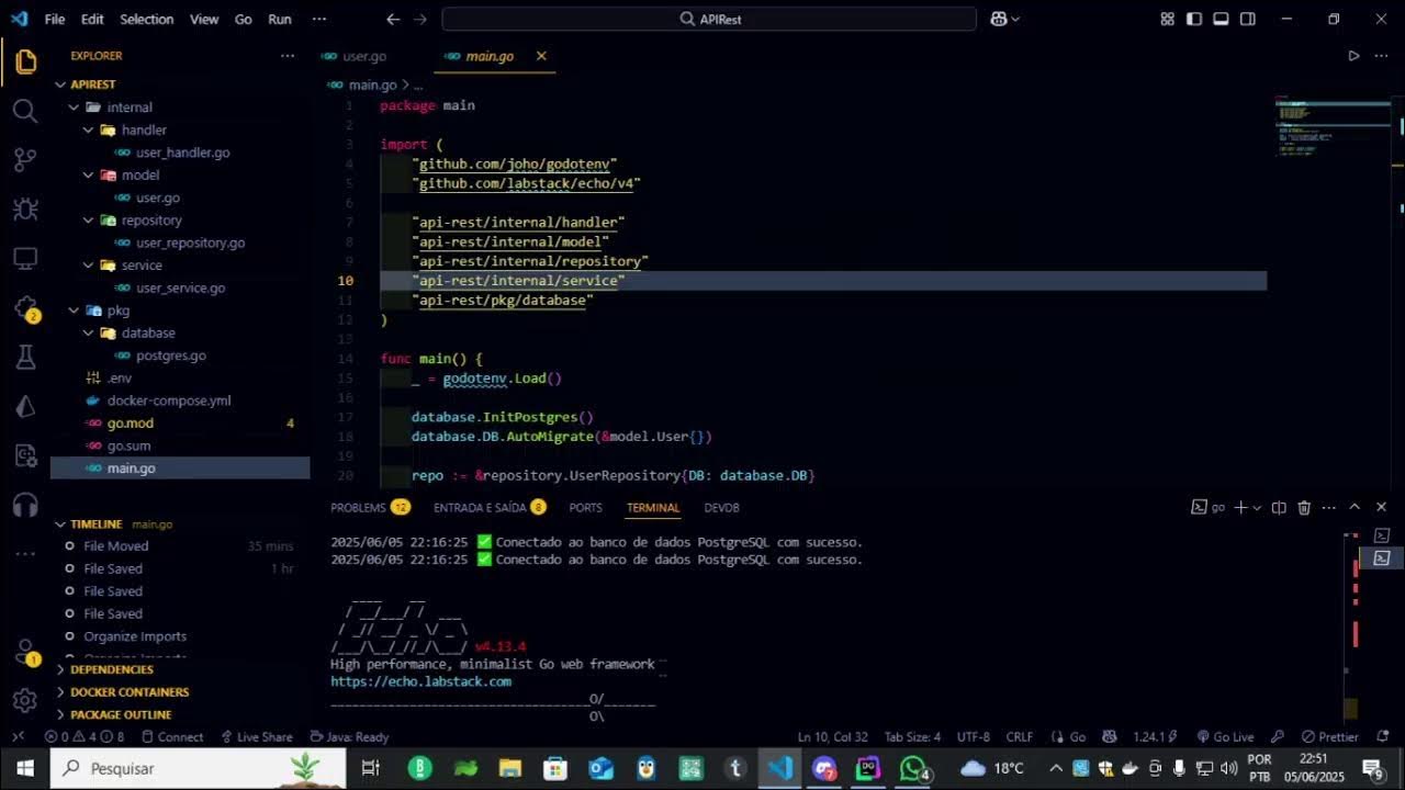 LIVE DEV CODING - CRIANDO UMA API COM GO LANG - YouTube