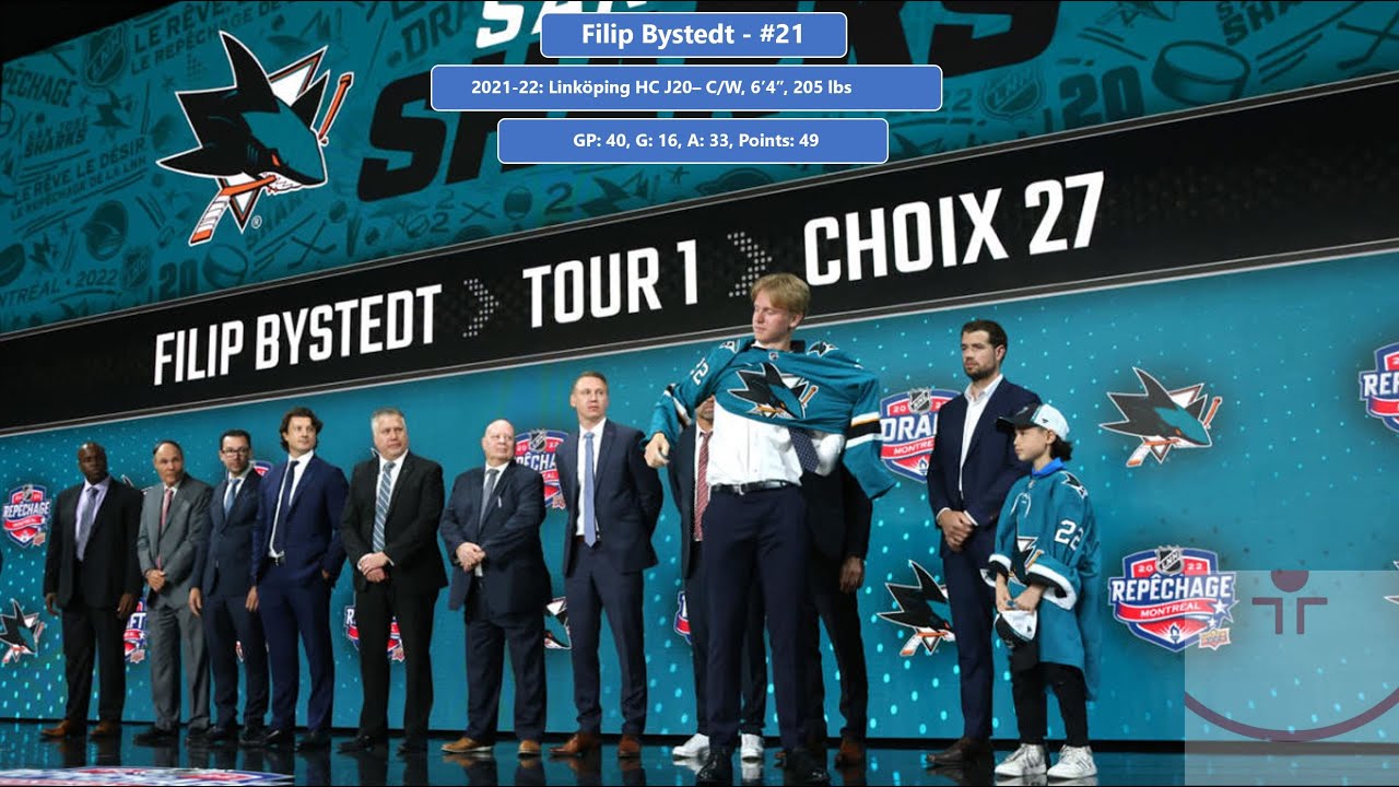 Filip Bystedt - #21 - San Jose Sharks Hockey Prospect Evaluation 2022 ...