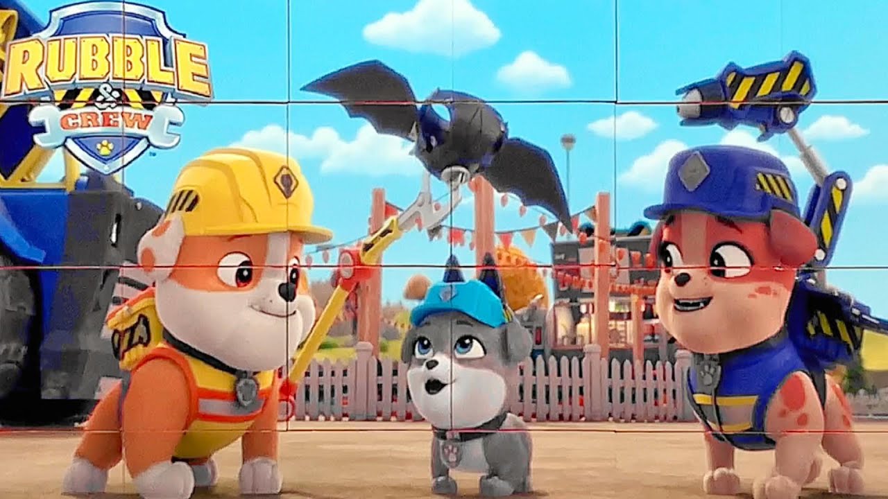 Motor & Rubble Rescue a Baby Bat! | Rubble & Crew | Puzzle for kids and ...