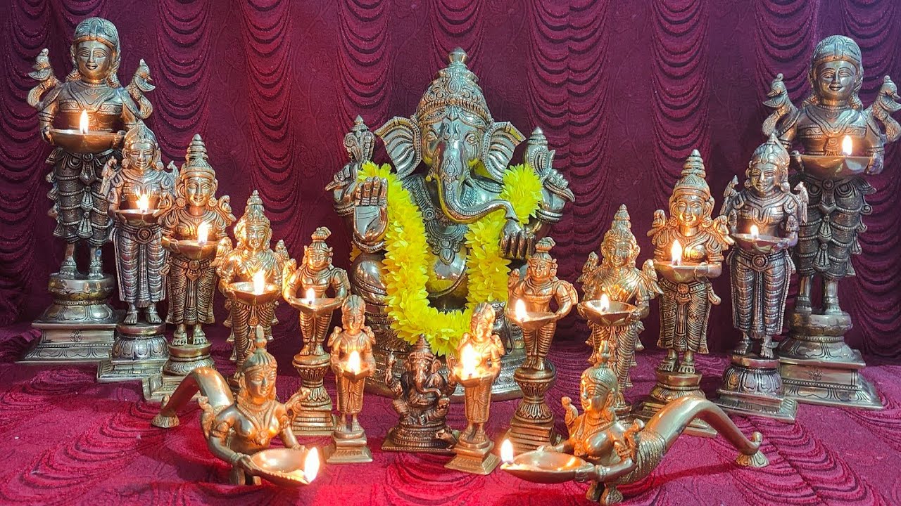 Brass Decoration- Ganesh with deep lady - YouTube