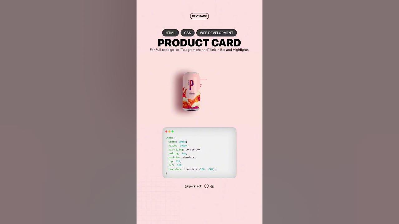 Product Card🔥shorts Viral Coding Coder Webdevelopment Html Javascript Codinglove Coding