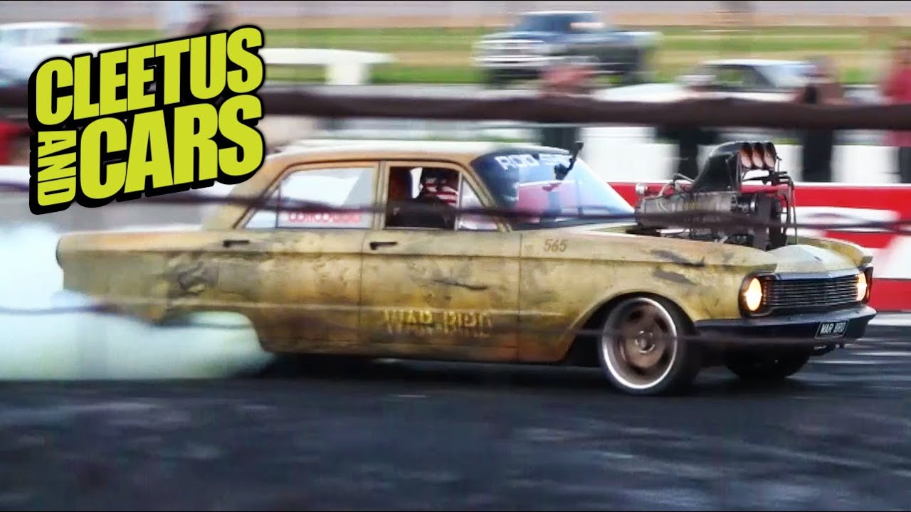 Cleetus McFarland in War Bird at Cleetus and Cars | 1700HP Burnout Car ...