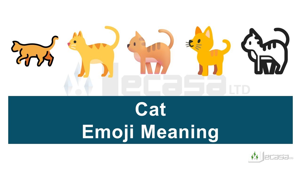 Cat Emoji 🐈 Meaning | Learning Emojis - YouTube
