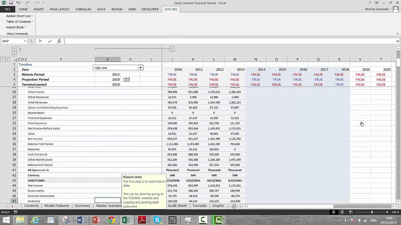 Corporate Finance Model Example 1 - YouTube
