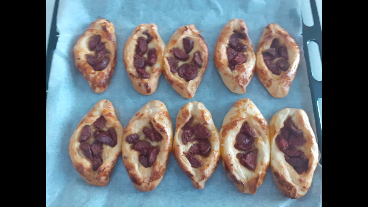 ev yapımı mini pide tarifi ! – Turkish sausage bread - YouTube