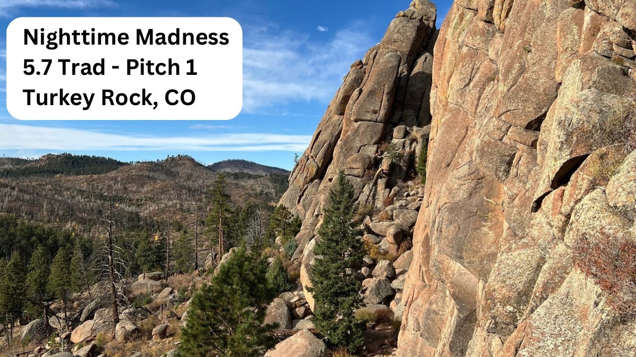 Nighttime Madness - 5.7 Trad - Pitch 1 - Turkey Rock, CO - YouTube
