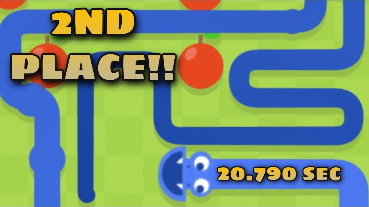 2nd Place!!! / Google Snake Game / 50 apples / small map - YouTube