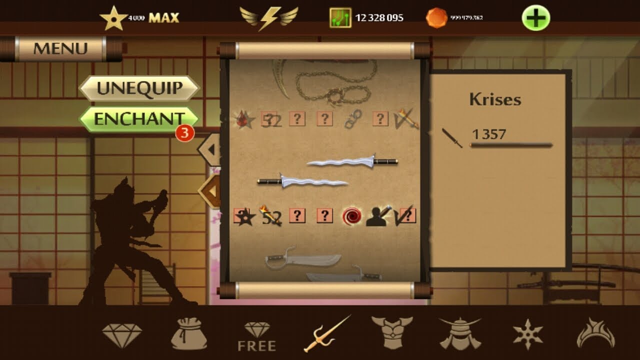 Shadow Fight 2 The Most Powerfull Weapon - Keris Krises - YouTube