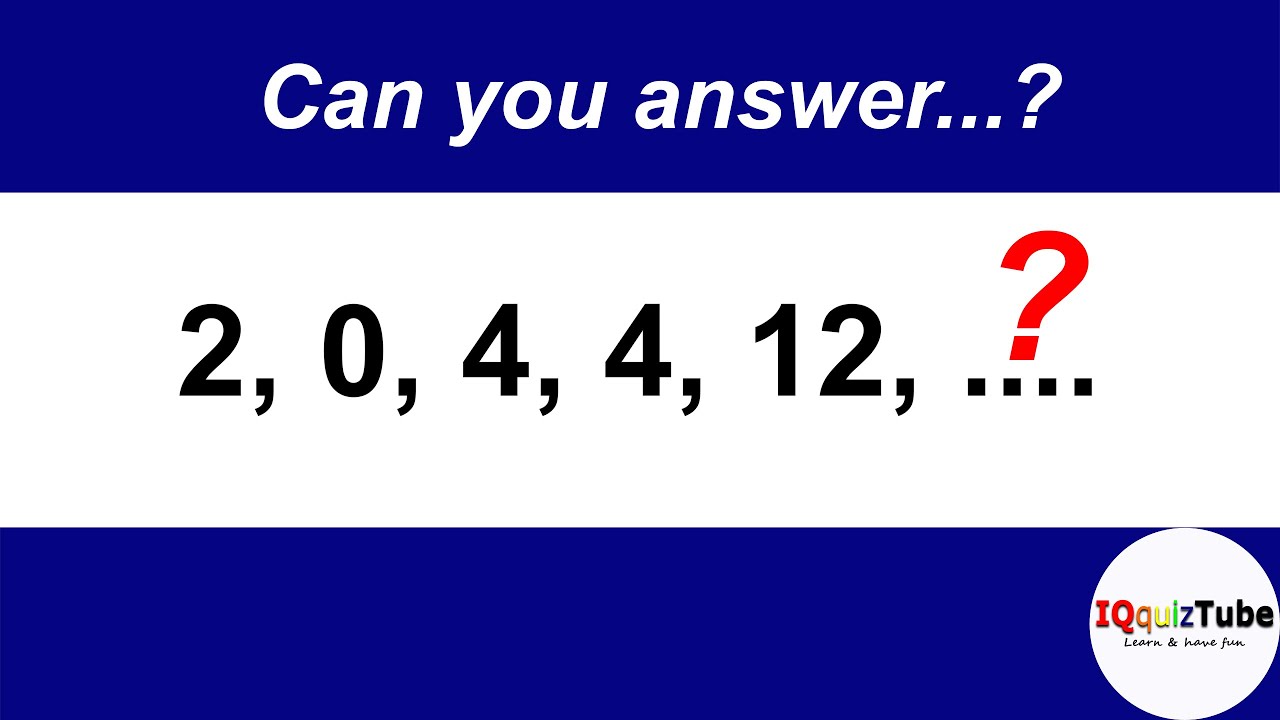 Test and improve your IQ with fun | Sequences | special - 1 ...