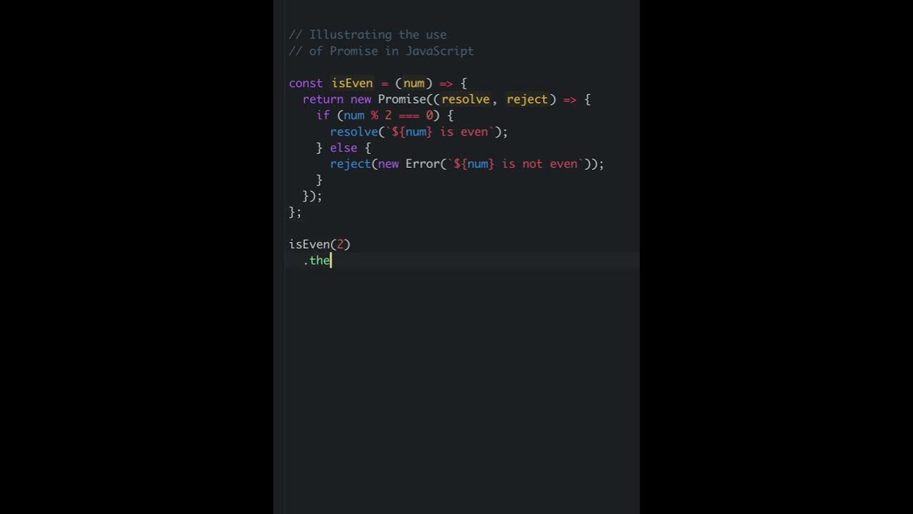 Javascript Example Promise Youtube