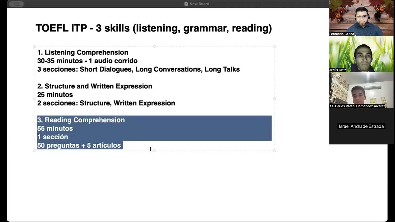 TOEFL ITP PREPARATION COURSE - Day 1 - Introduction + Structure Skills 1, 2 and 3. - YouTube