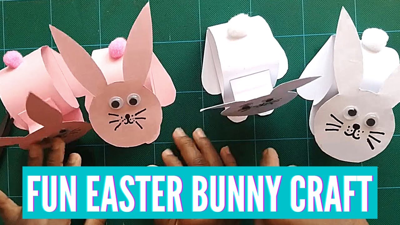 DIY Easter Bunny craft | Bobble Head paper bunny - YouTube