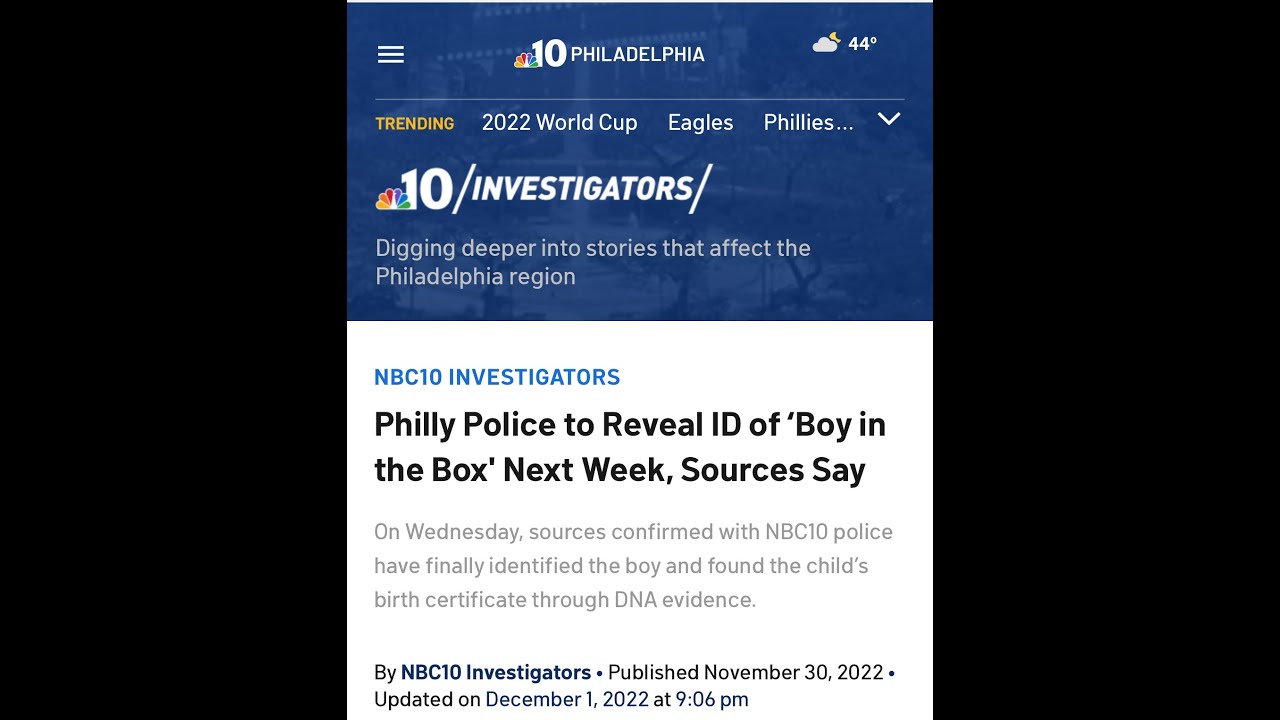 The Boy in the Box Case Solved! (Three Suspect Scenarios Based Upon My ...