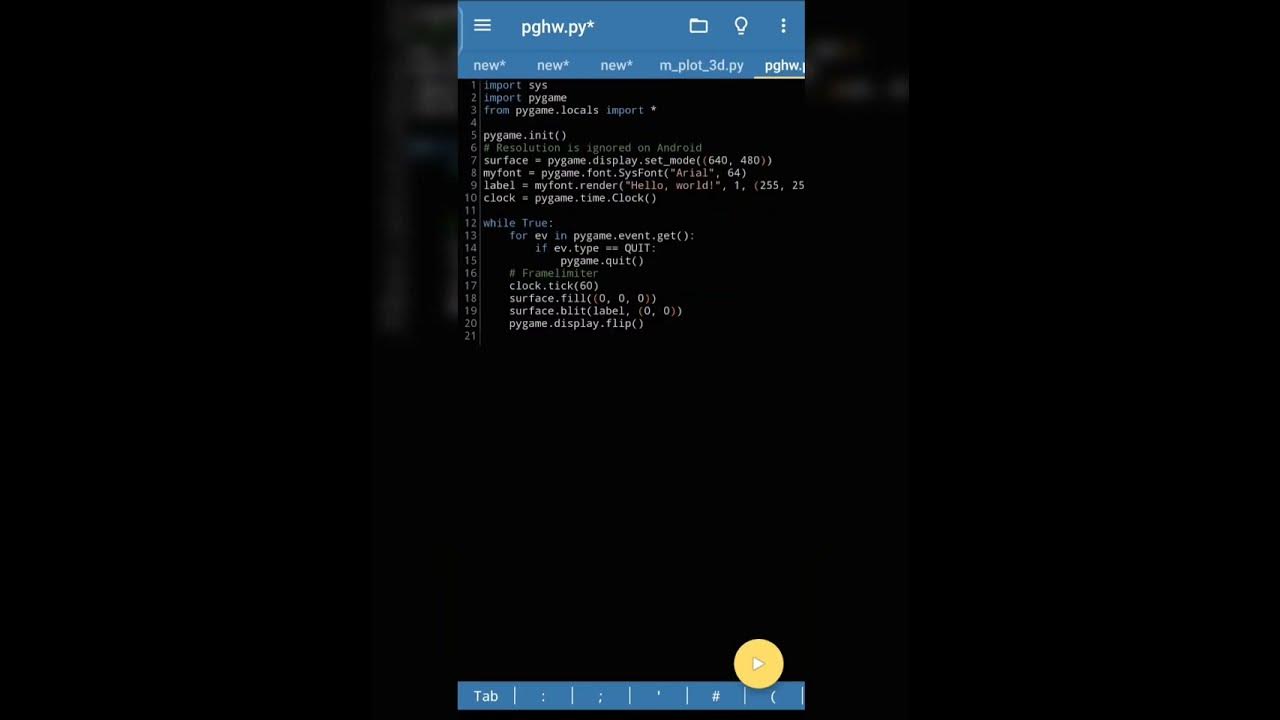 Hello Word Pygame Shorts Trending Viral Youtube