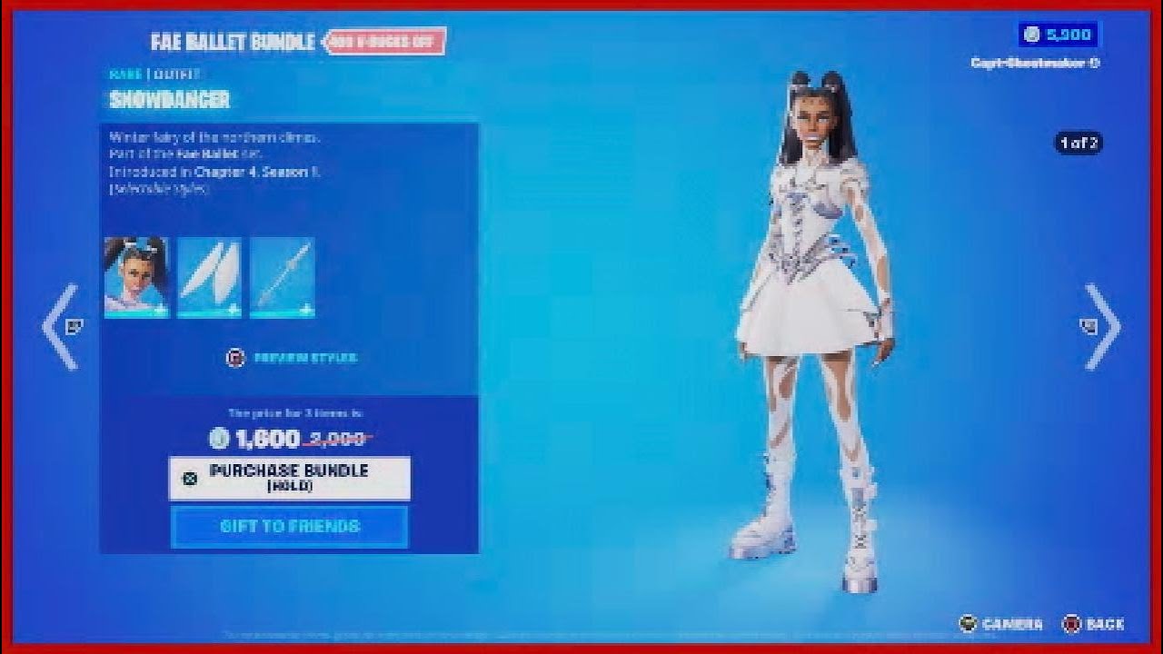 Fortnite item shop *NEW* SNOWDANCER SKIN - YouTube