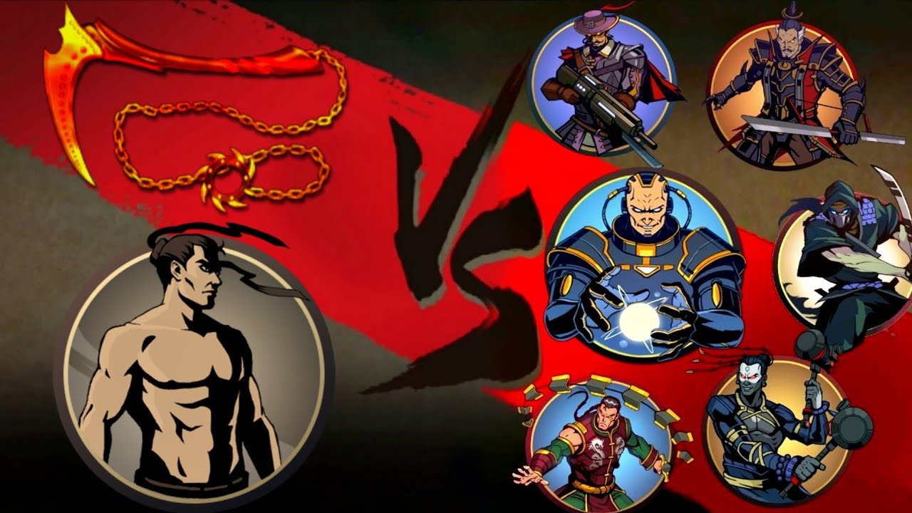 Shadow Fight 2 Blood Reaper with Fire Power vs Titan Bodyguards - YouTube