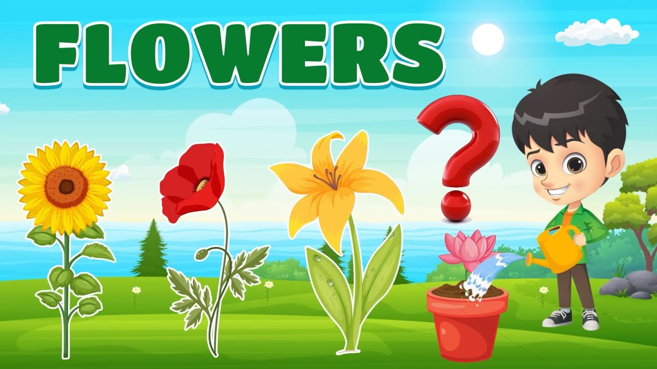 Flowers Names Guessing Game for Toddlers and Children | English ...