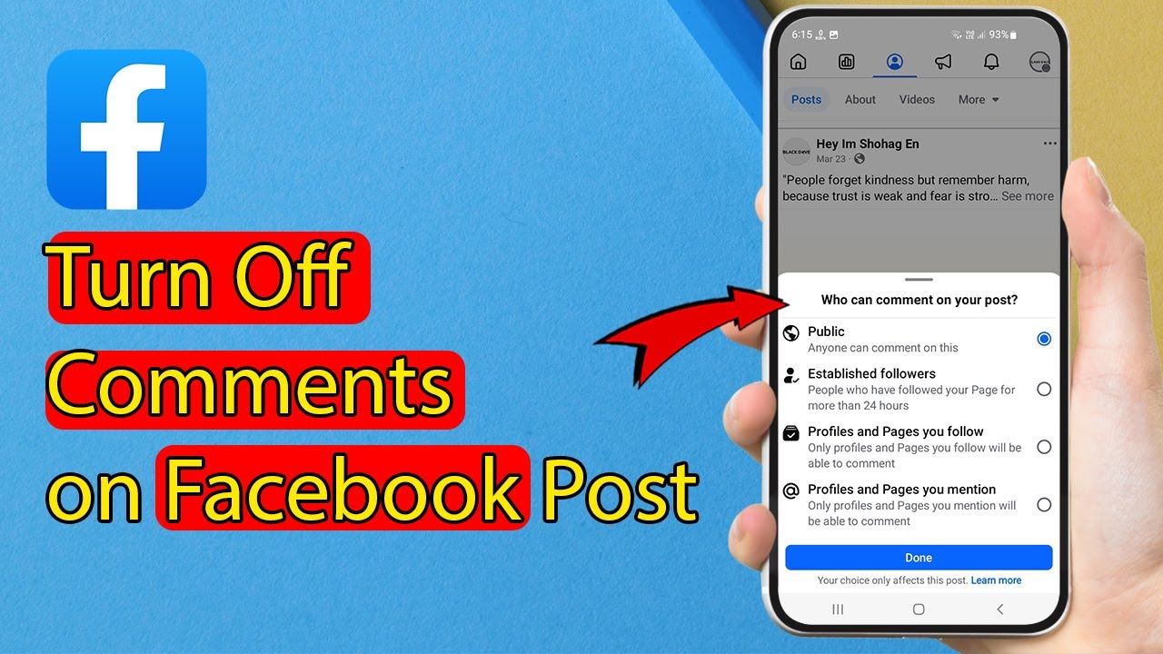 How to Turn Off Comments on a Facebook Post - Easy Guide - YouTube
