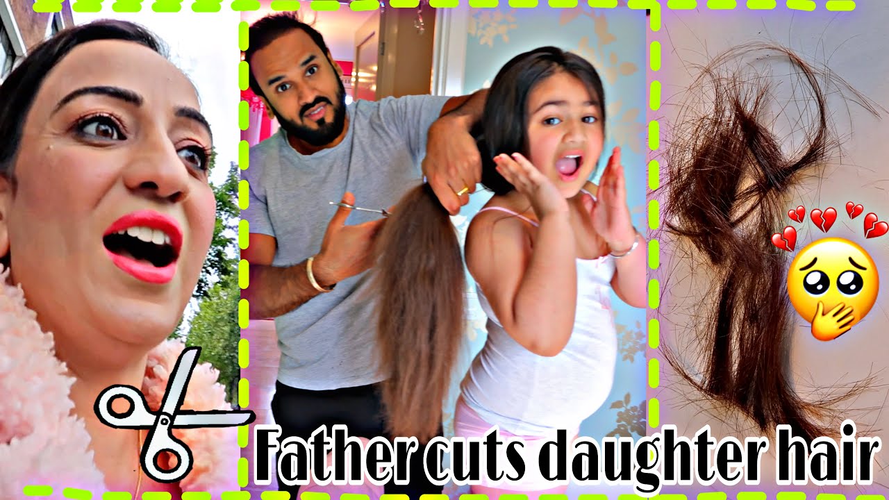 💇♀️ Father Cuts Daughter Hair First Time In Her Life Life In