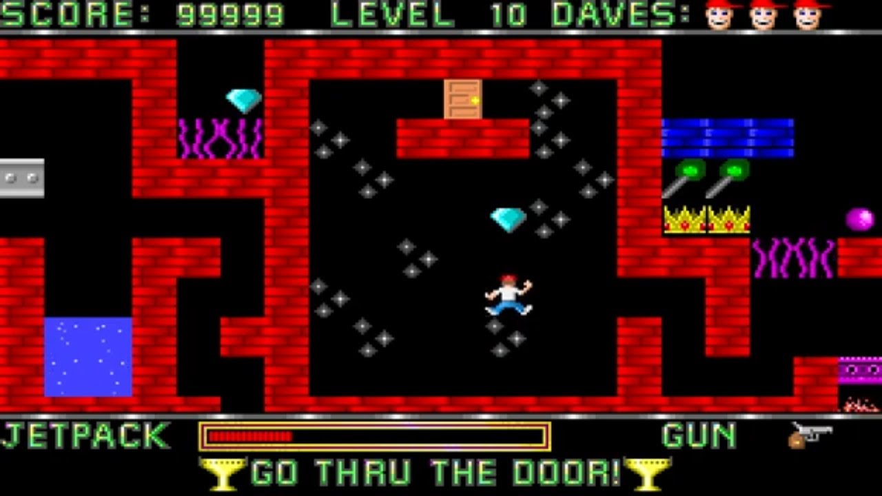 Dangerous Dave - Full Gameplay | All Warp Zones | Victory - YouTube