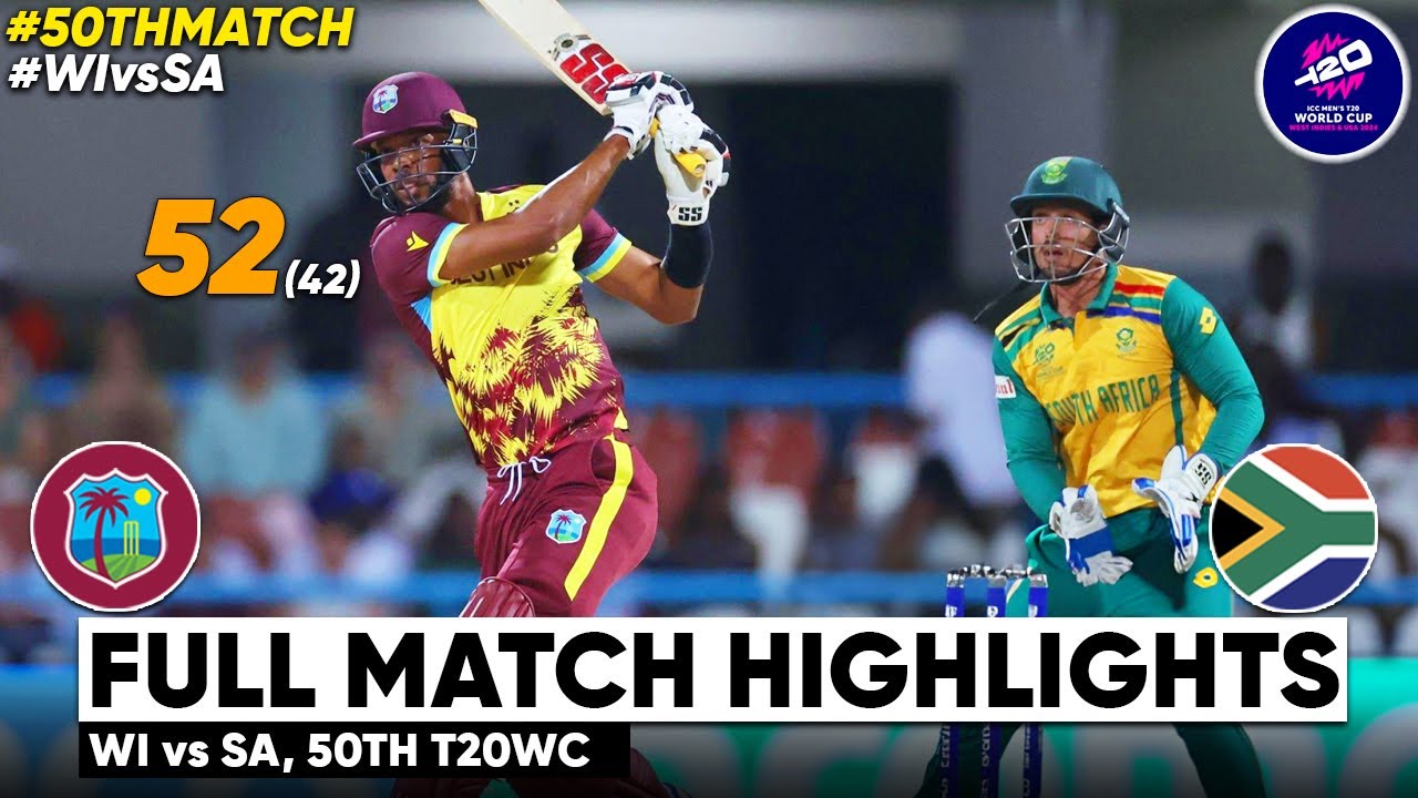 West Indies vs South Africa ICC T20 World Cup 2024 Match Highlights ...